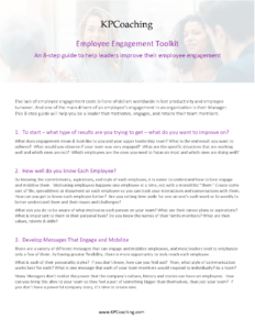 Employee Engagement Toolkit – KPCoaching